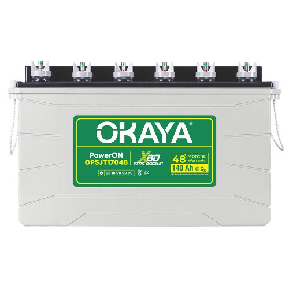 OKAYA PowerON-OPSJT17048 140Ah/12V Super Jumbo Tubular Battery – ATT ...